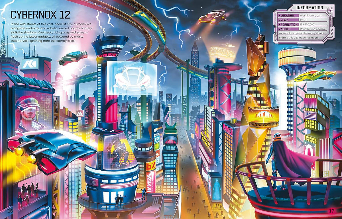 Usborne Build Your Own Futuristic Cities Sticker Book – Pupilio